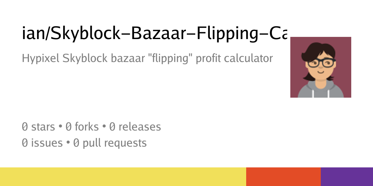 ian/Skyblock-Bazaar-Flipping-Calculator: Hypixel Skyblock bazaar ...